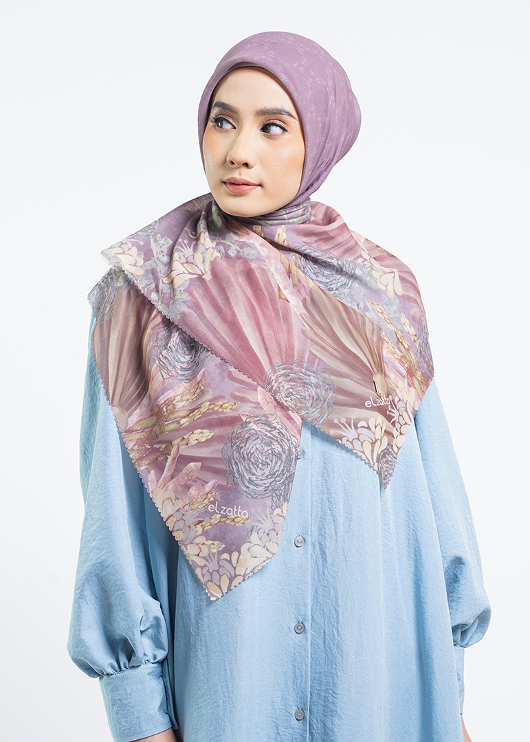 Kanara Qush Dumi - Scarf Voal Premium Elzatta, Elegan dan Mewah