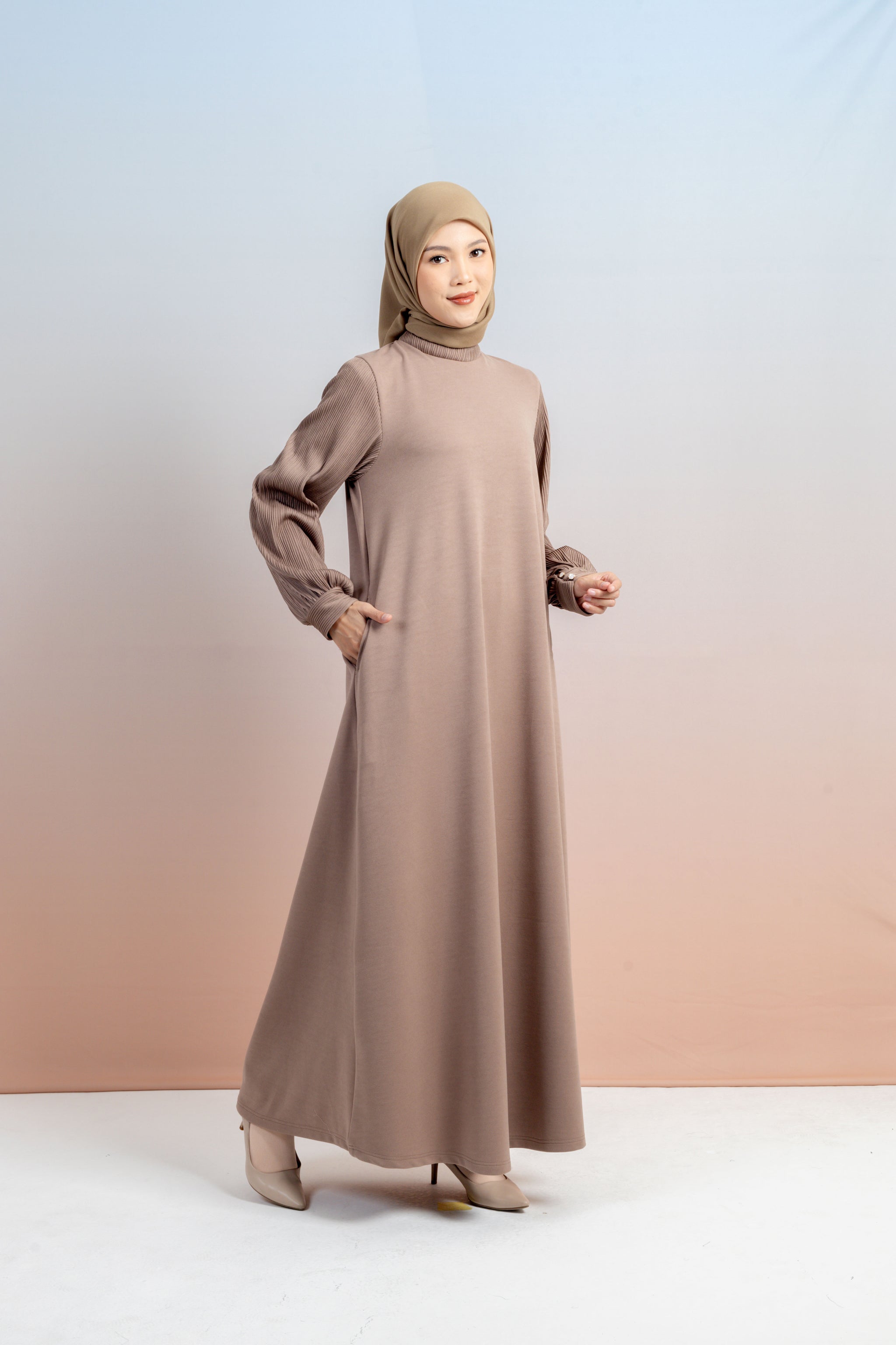 GAMIS KNIT MIX PLEATS
