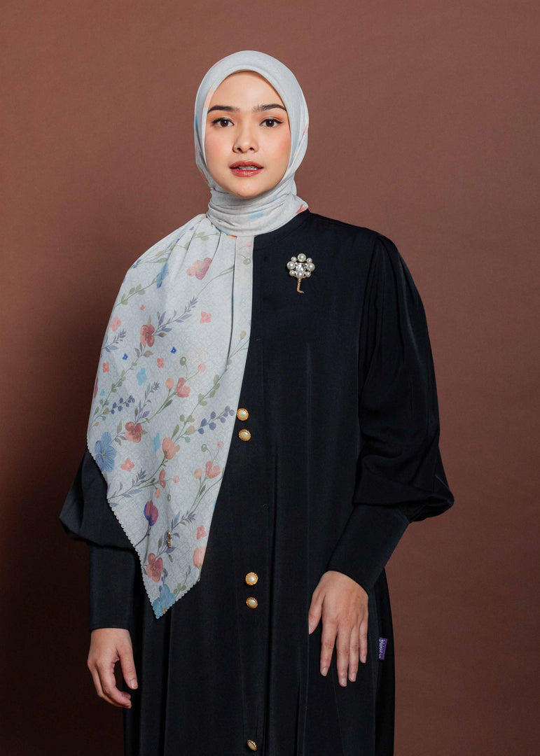 Kanara Pesona Anemon - Scarf Voal Premium Elzatta dengan Desain Feminin