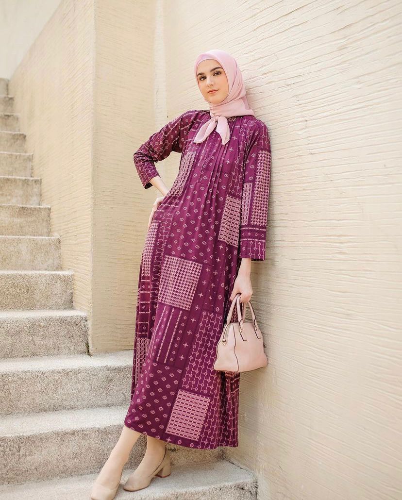 Elzatta Oppnaisel Gamis Monopatch | Gamis Monogram Patchwork Busui Friendly